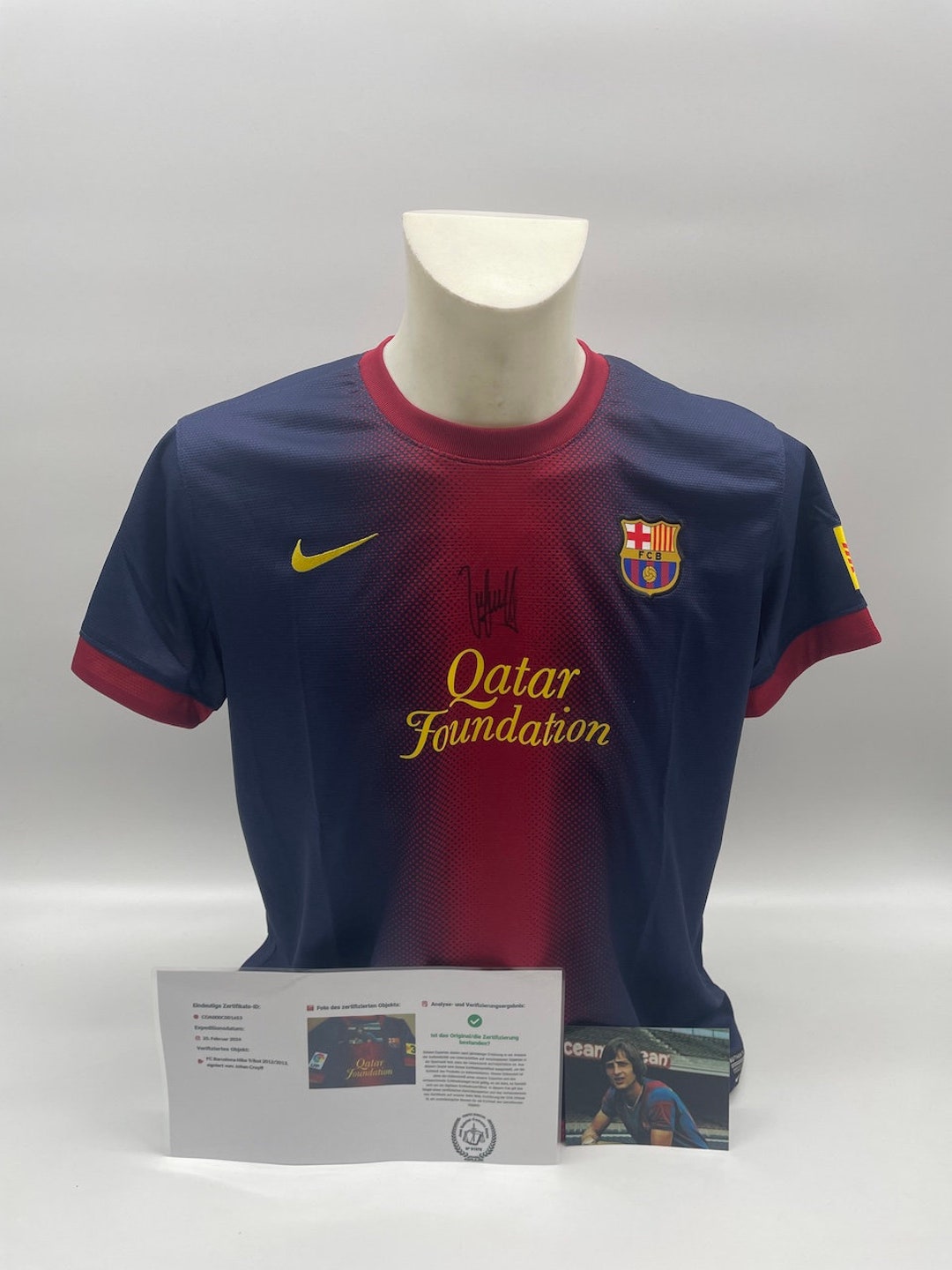 FC Barcelona Jersey Johan Cruyff Signed Autograph Nike Netherlands ...
