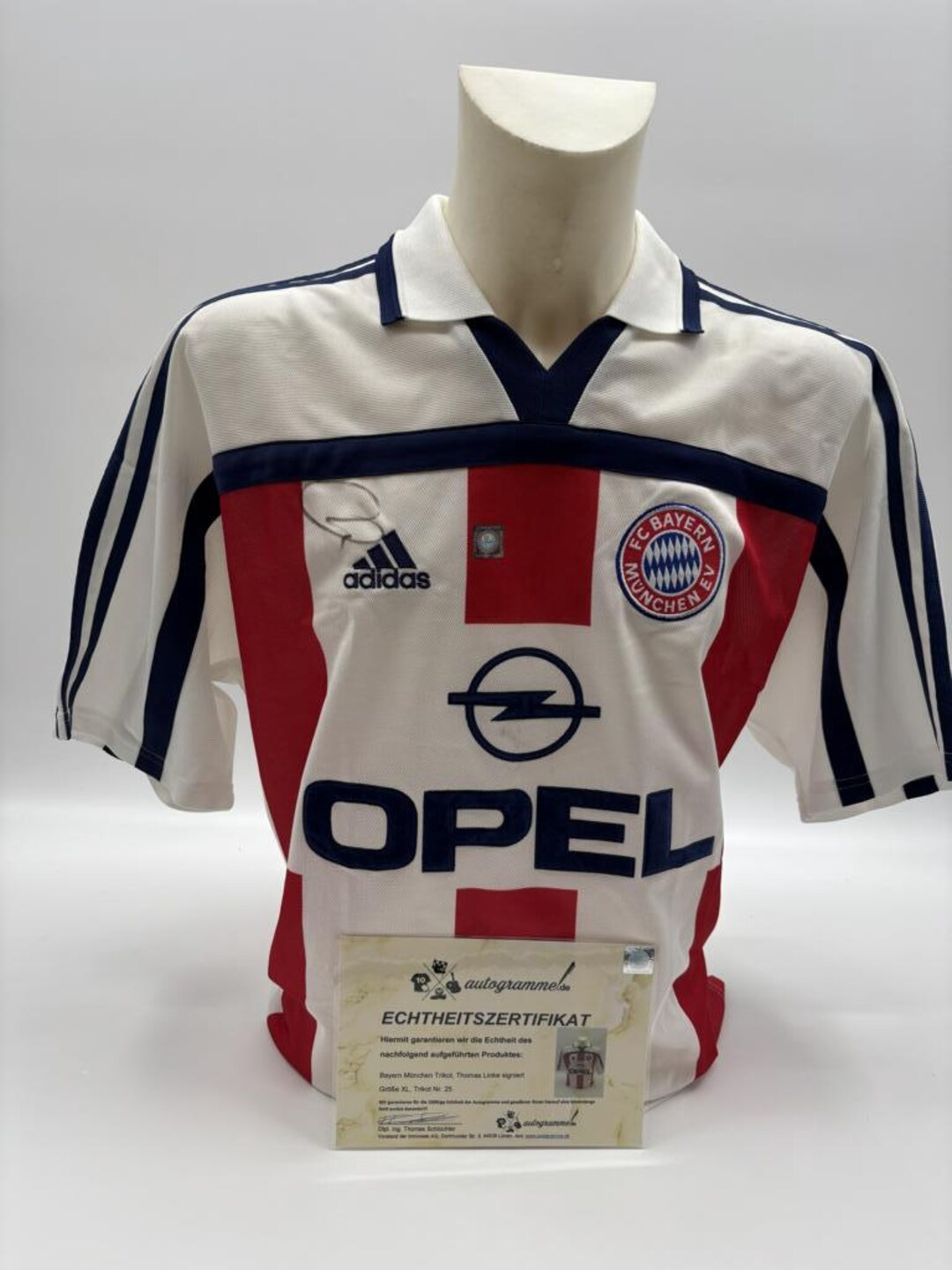 Bayern Munich Jersey Thomas Linke Signed Autographs Bundesliga Adidas ...