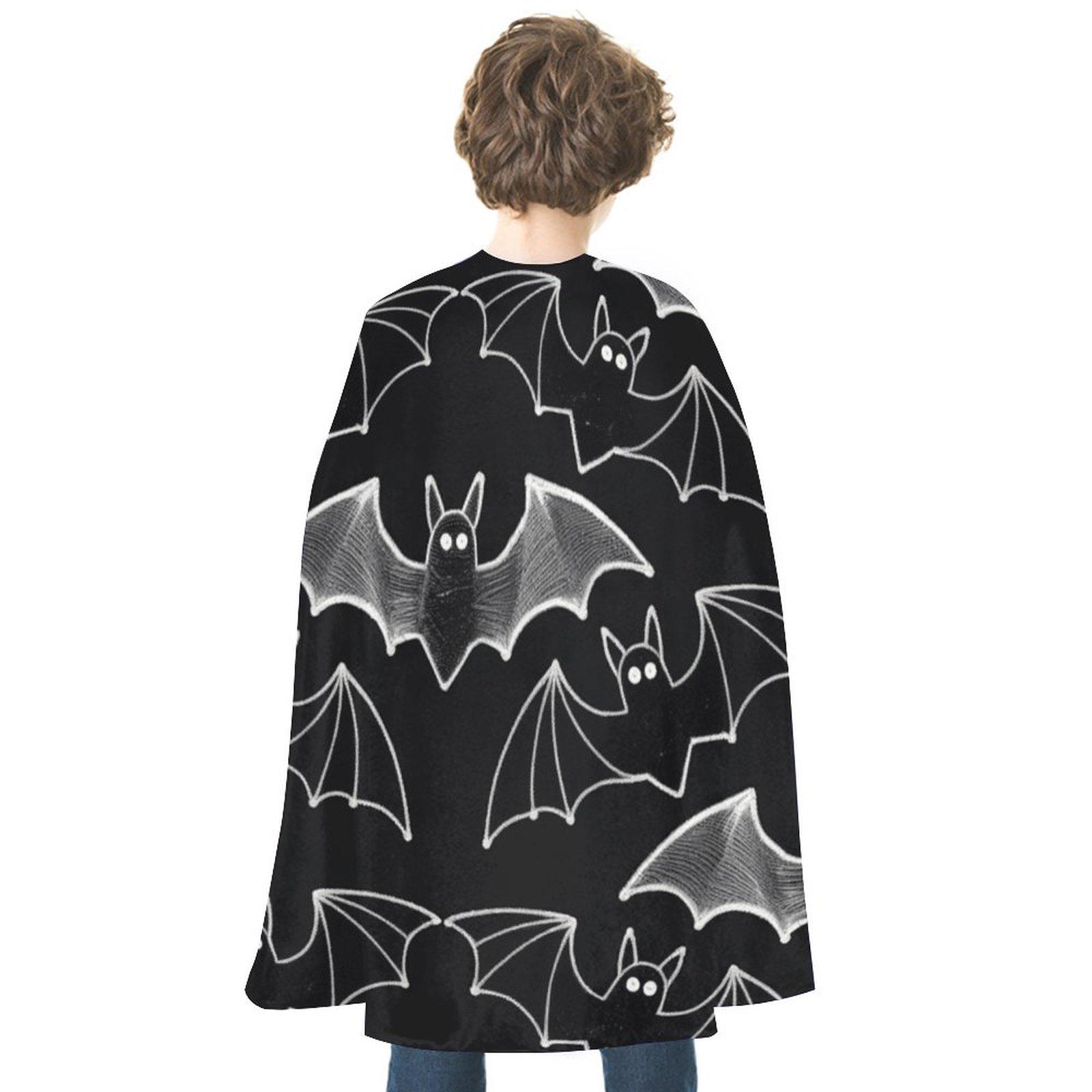 Kids Bat Halloween Costume Cape Reversible Black Bat Cape for Trick or ...