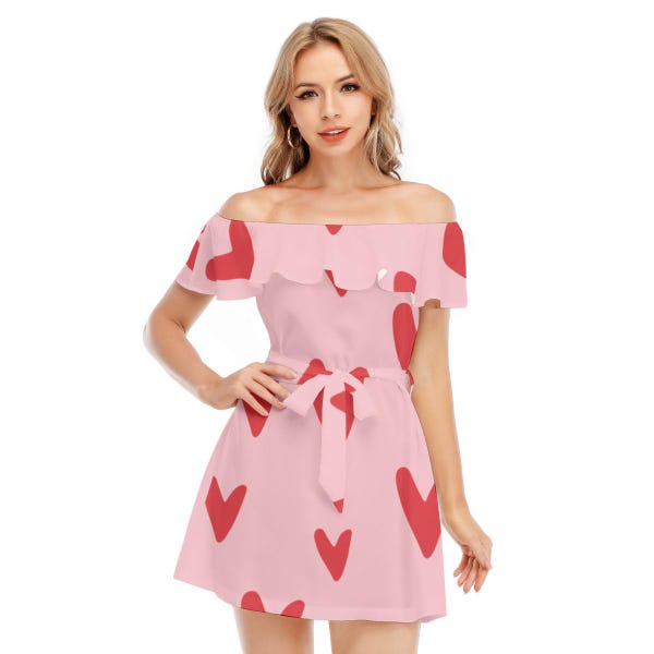 Heart Print Dress - Etsy