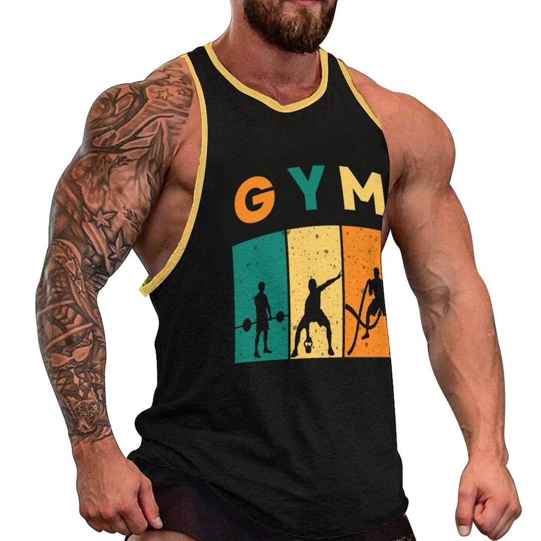 Muscle Shirt Men, Gym T-shirt Men, Workout Shirt, Fitness Tank Top ...
