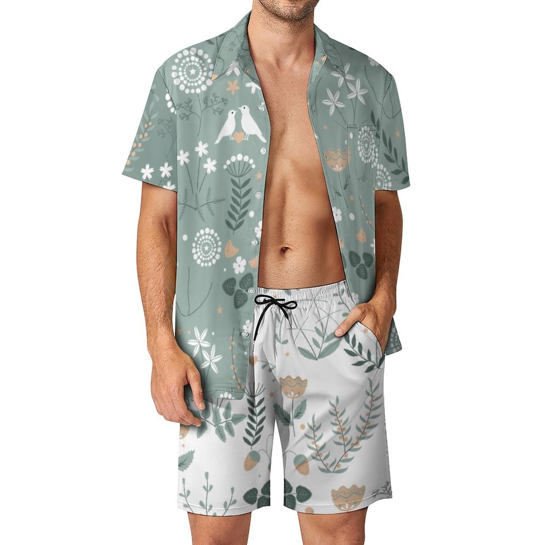 Aloha Hawaiian Shirt Mens Matching Sets Beach Vacation Outfit Vacation ...