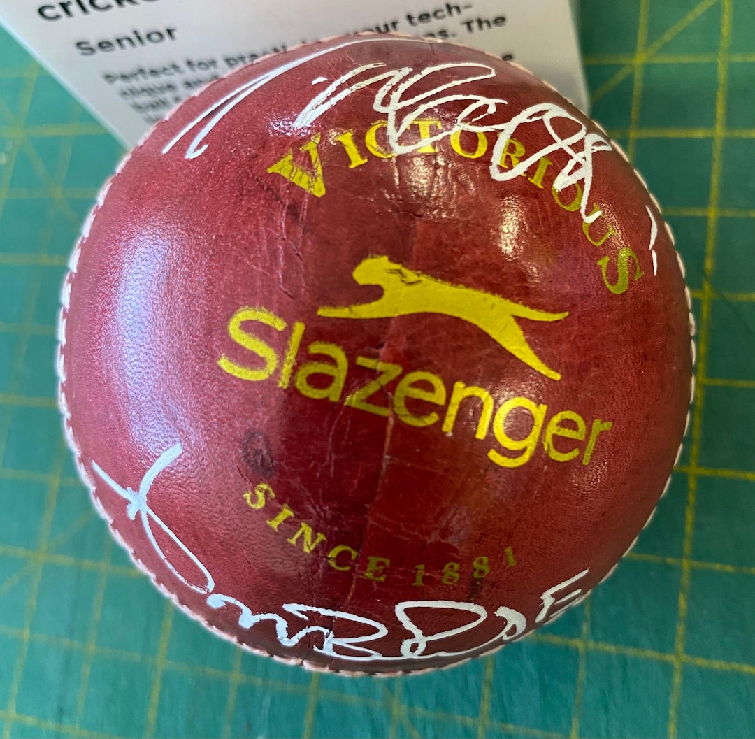 Cricket Curtley Ambrose & Courtney Walsh Personally Signed Cricket Ball ...