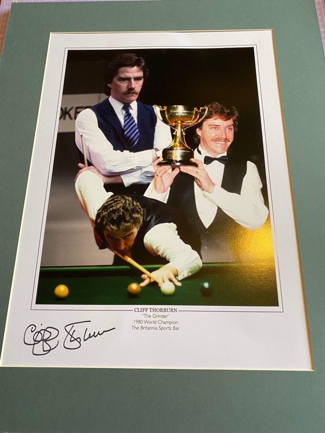 Snooker Legend Cliff Thorburn Personally Signed Limited Edition Print ...
