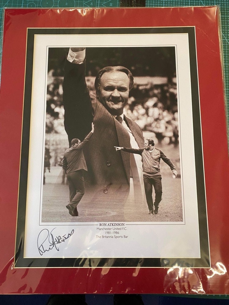 Manchester United Big Ron Atkinson Legend Personally Signed Limited ...