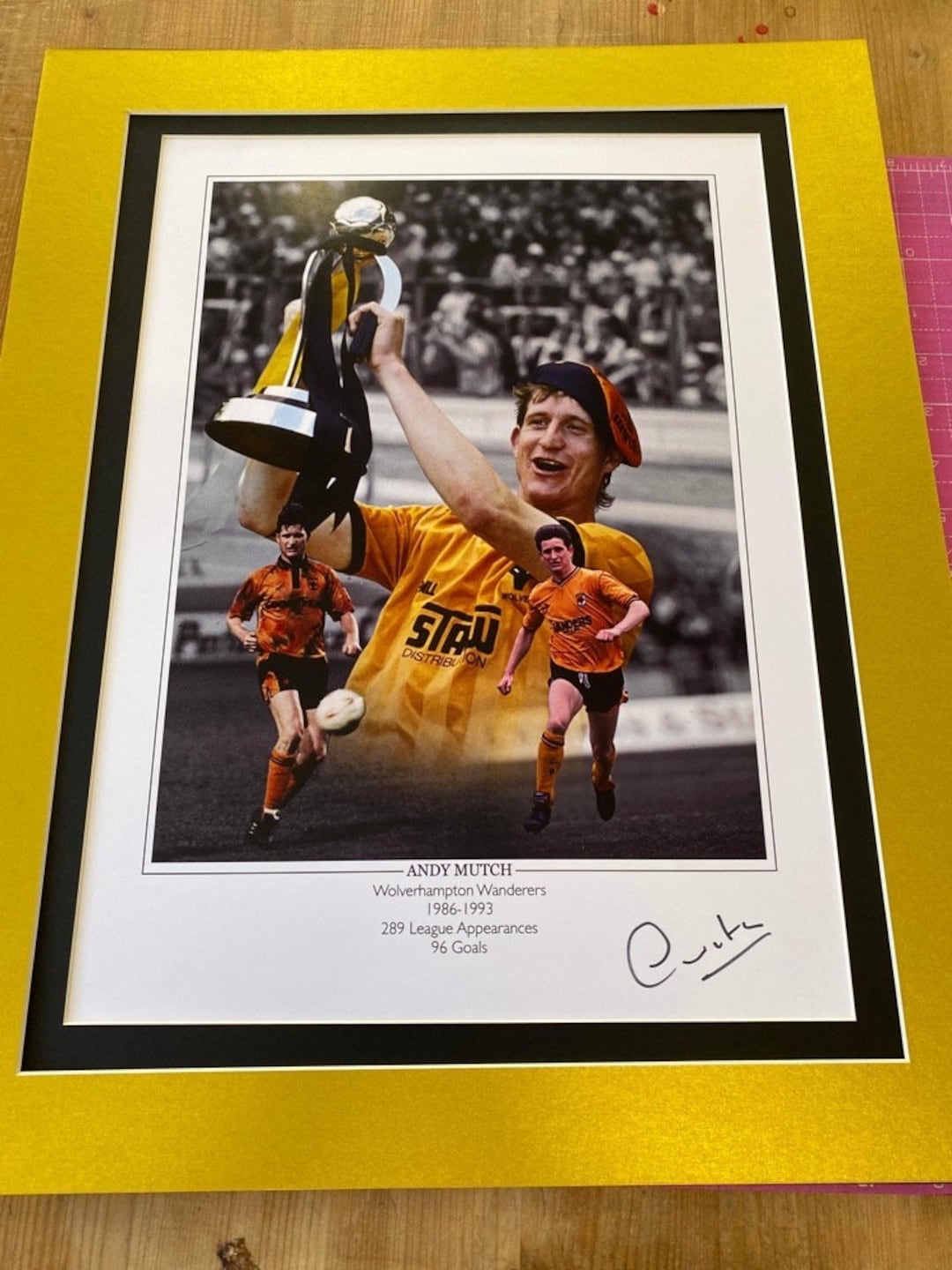 Wolverhampton Wanderers Legend Andy Mutch Personally Signed Limited ...