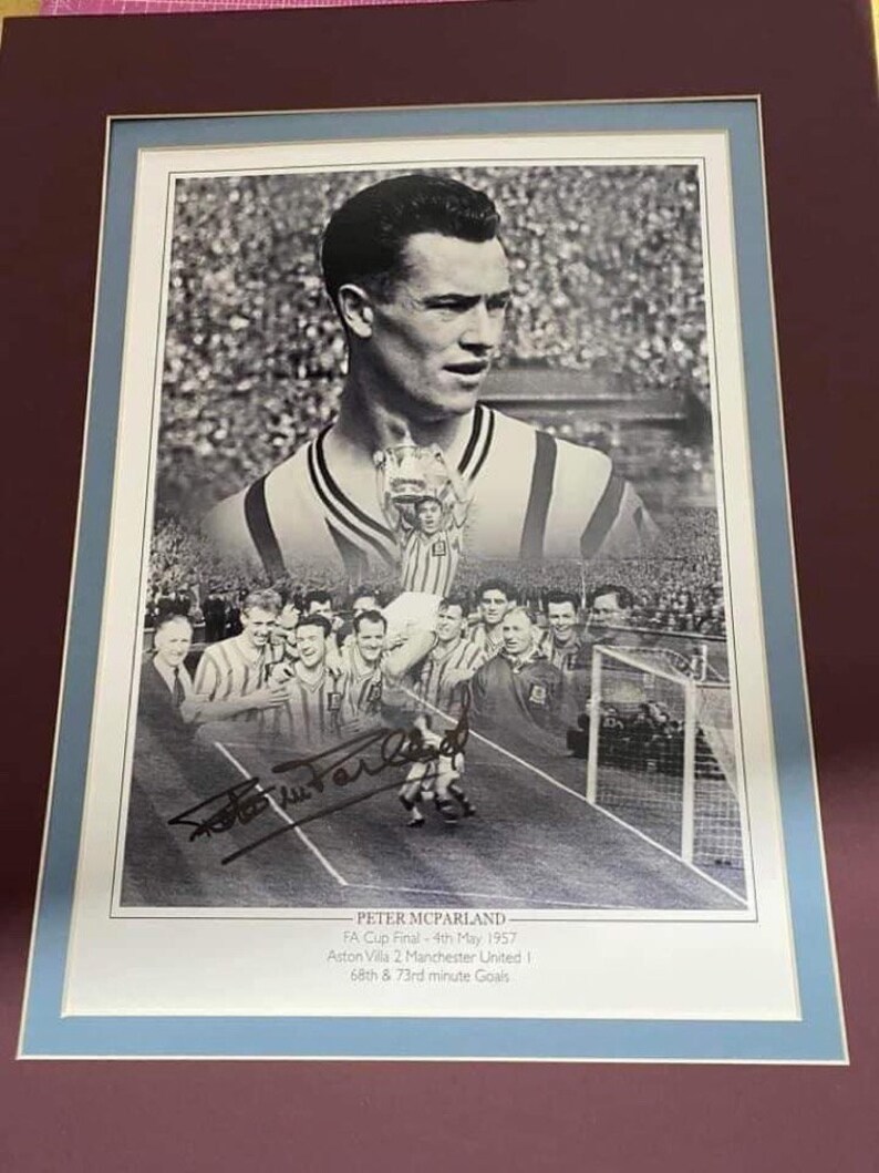 Aston Villa Legend Peter Mcparland Personally Signed Limited Edition ...