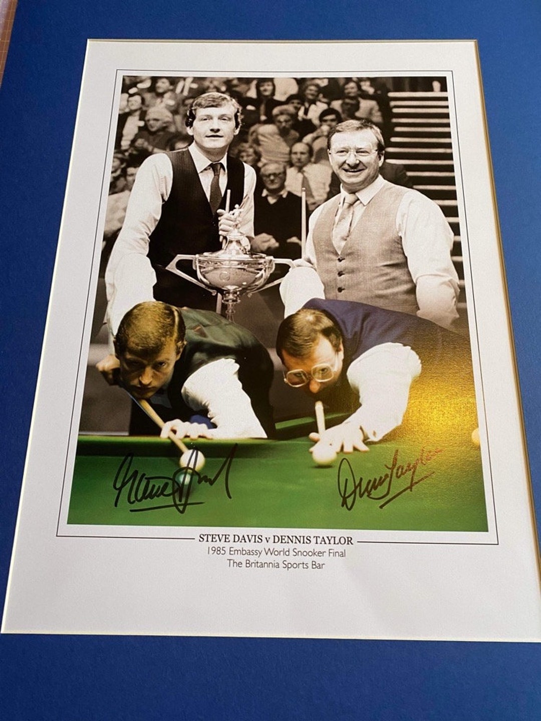 Snooker Legends Steve Davis & Dennis Taylor Personally Signed Limited ...