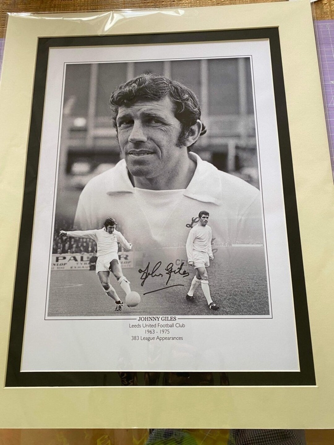 Leed United Legend Johnny Giles Personally Signed Limited Edition Print ...