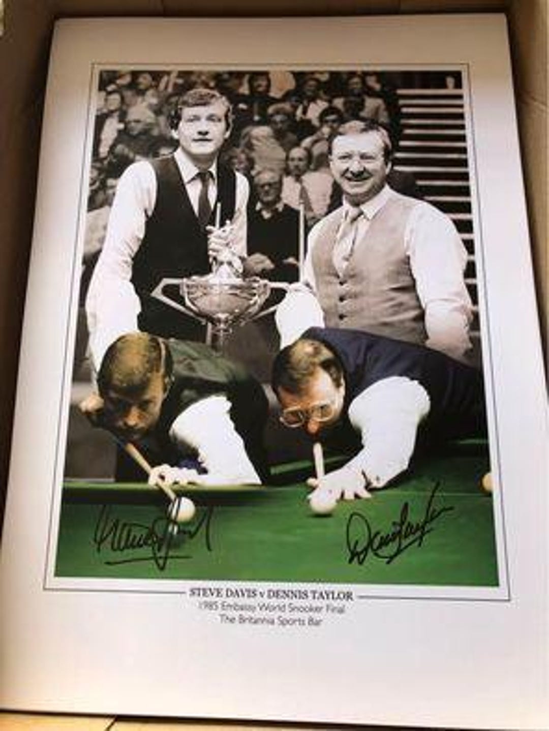 Snooker Steve Davis & Dennis Taylor 1985 World Championship - Etsy