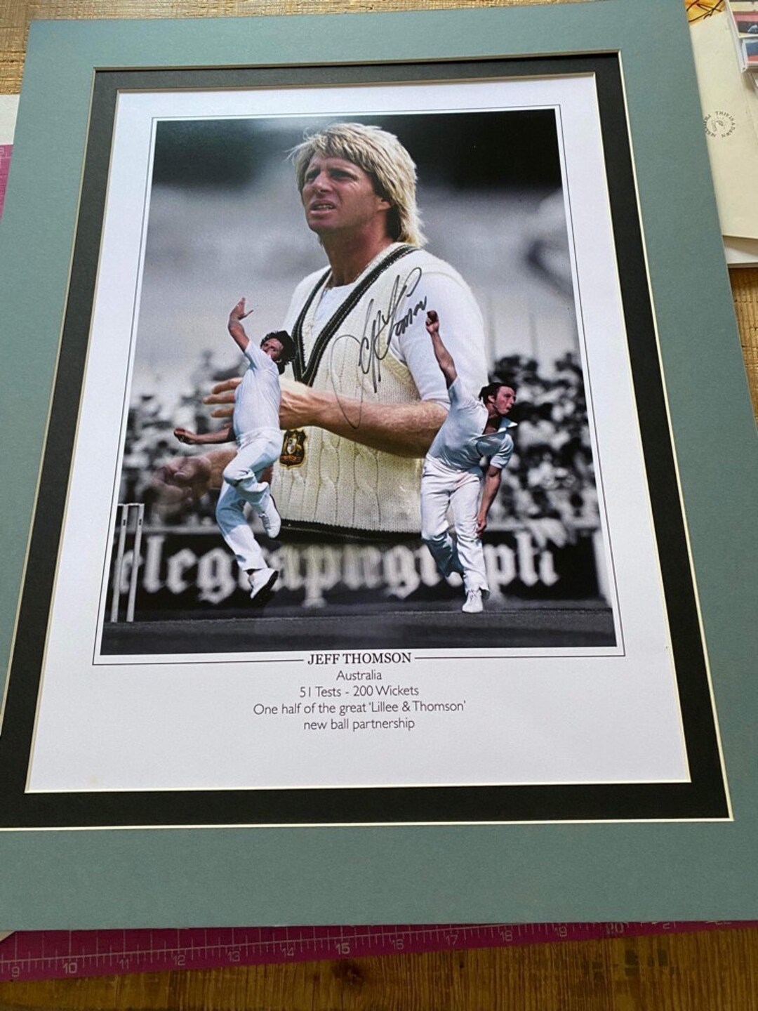 Cricket Australia Legend Jeff Thomson Personally Signed Limited Edition ...