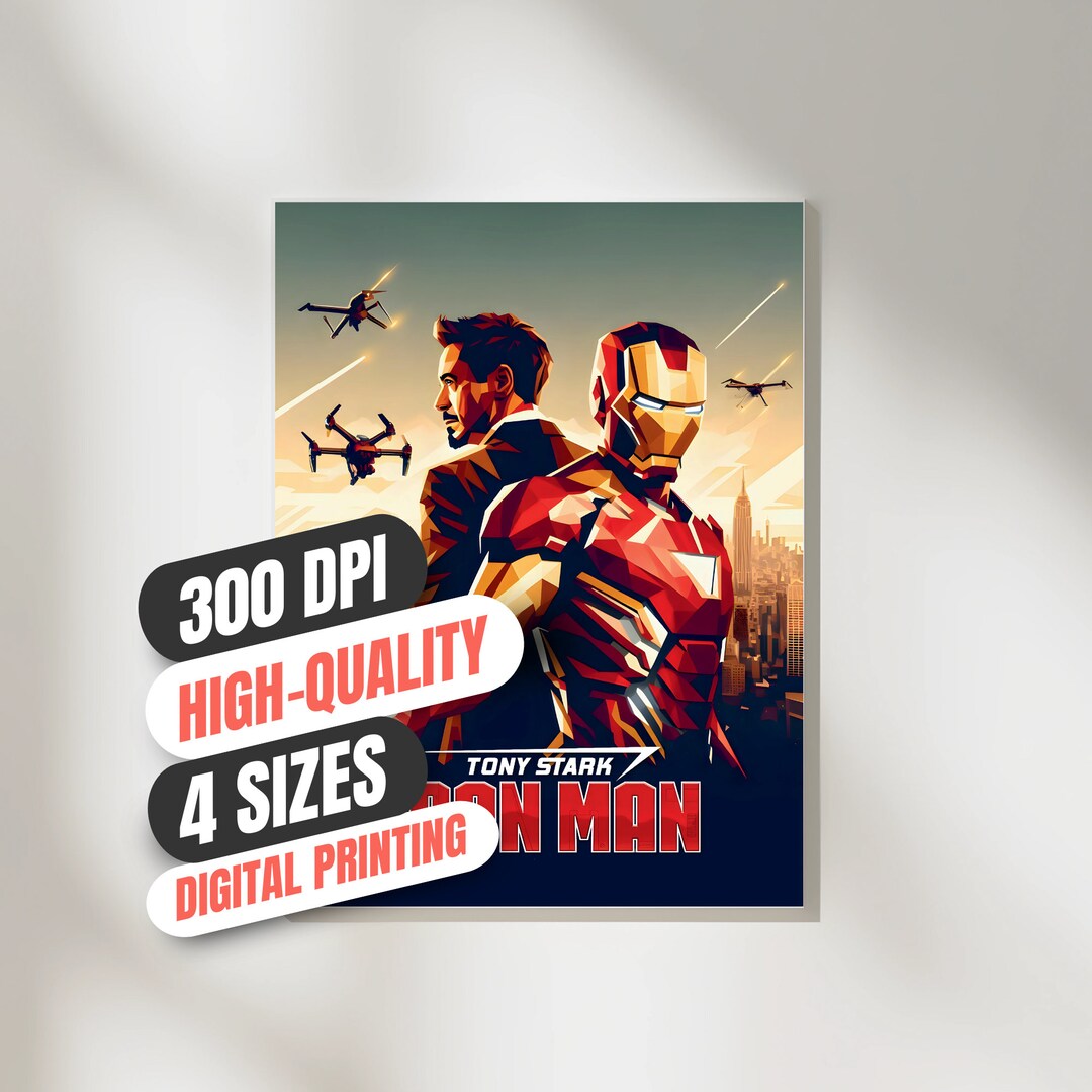 RDJ as Tech Hero Poster: Fine-art Print for Wall Decor, Movie Room ...