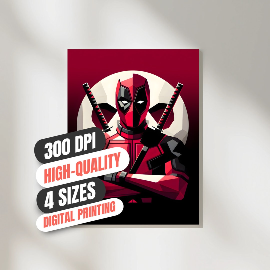 Superhero Valor Mercenary Poster Eye-catching Digital Art Perfect for ...