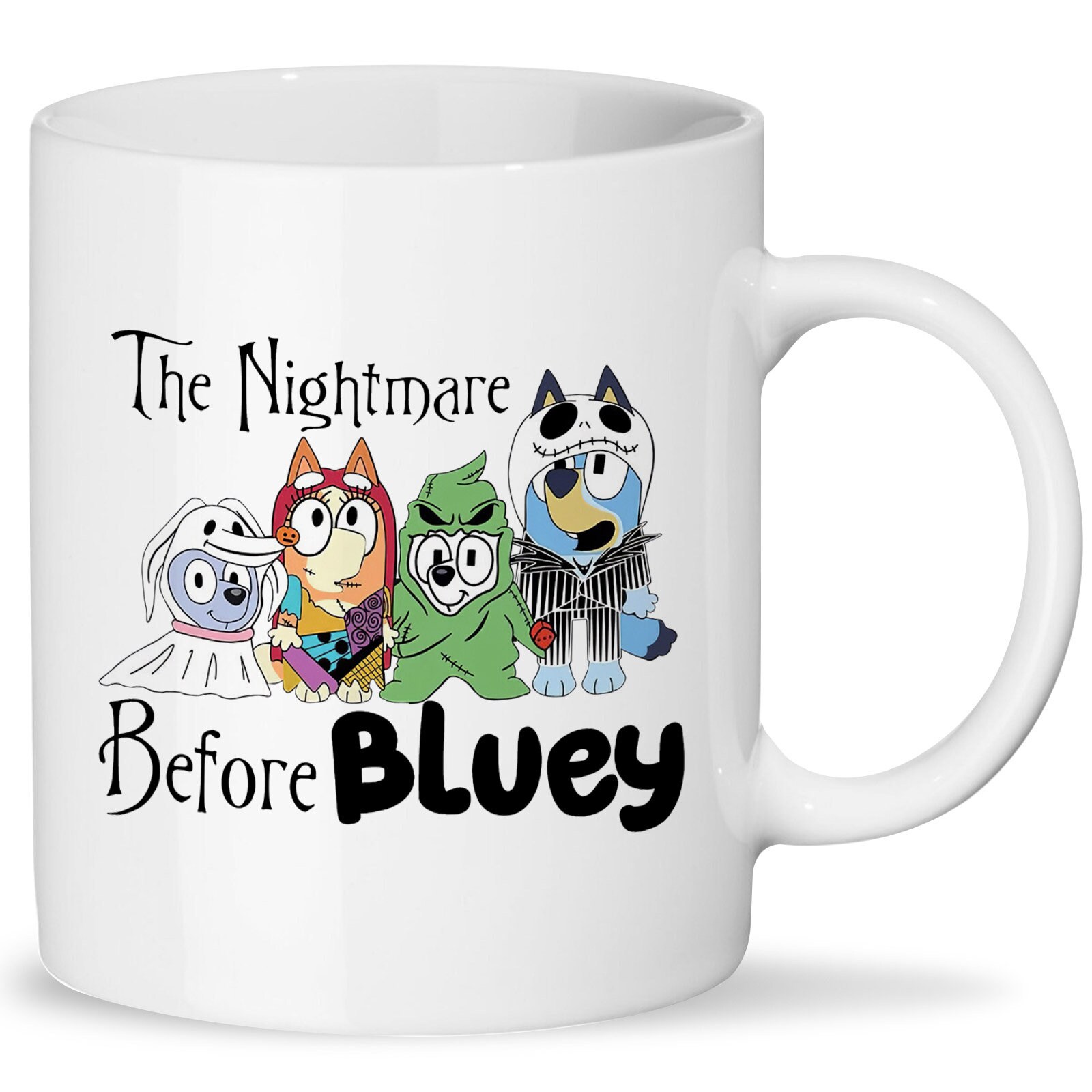 The Nightmare Before Bluey Mug Bluey Mug Bluey Halloween - Etsy