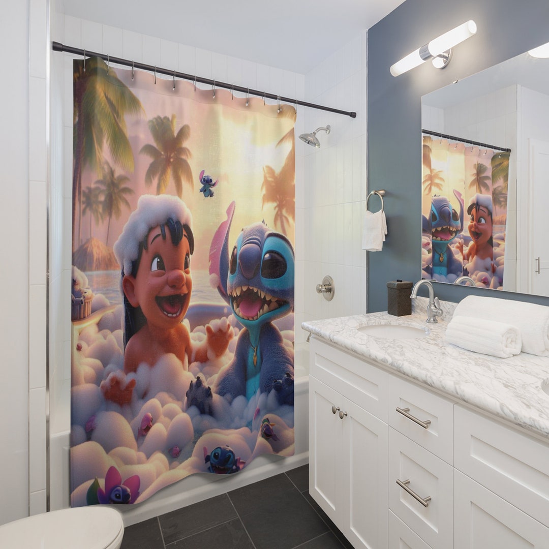 Stitch Bathshower Curtains - Etsy