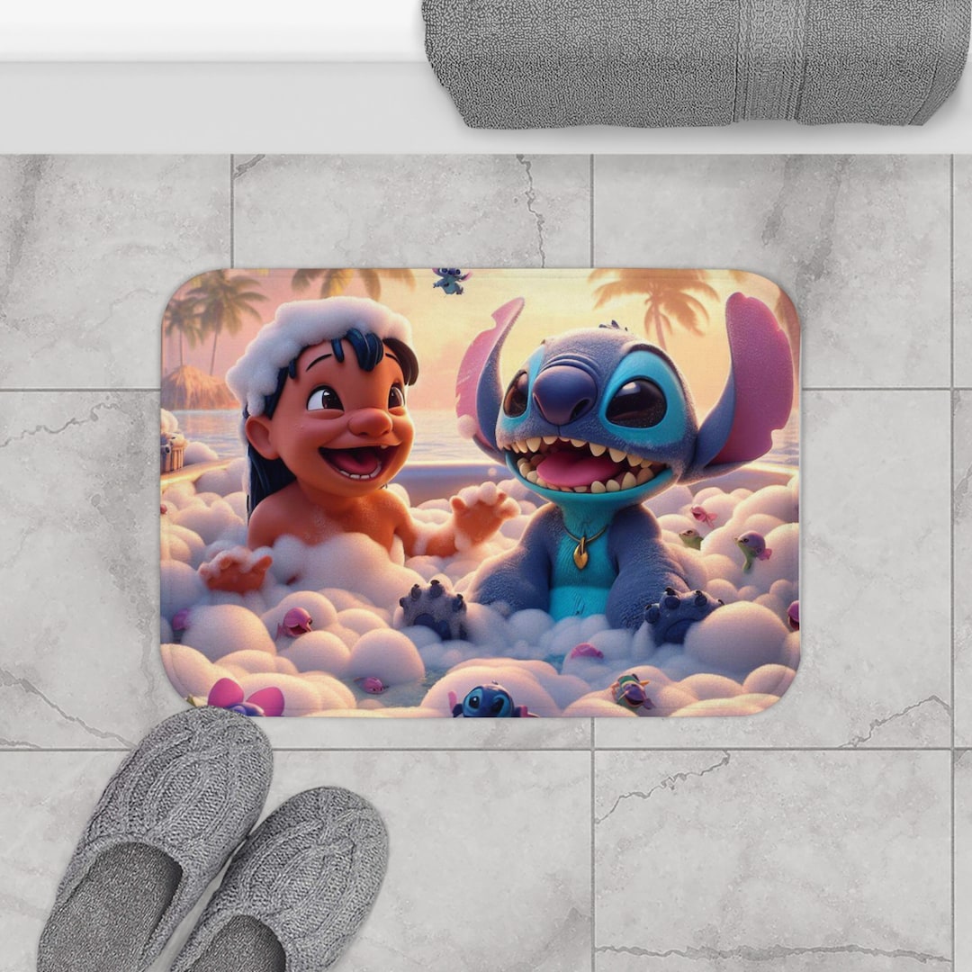Stitch Bath Time Bath Mat - Etsy