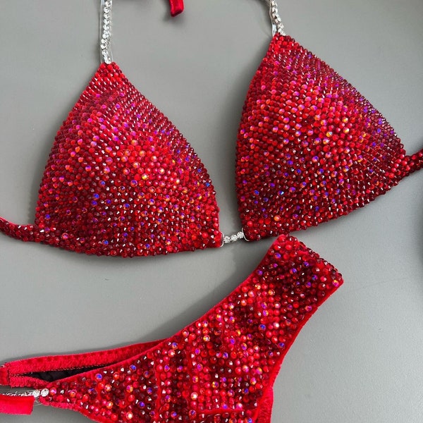 Red Competition Bikini - Etsy