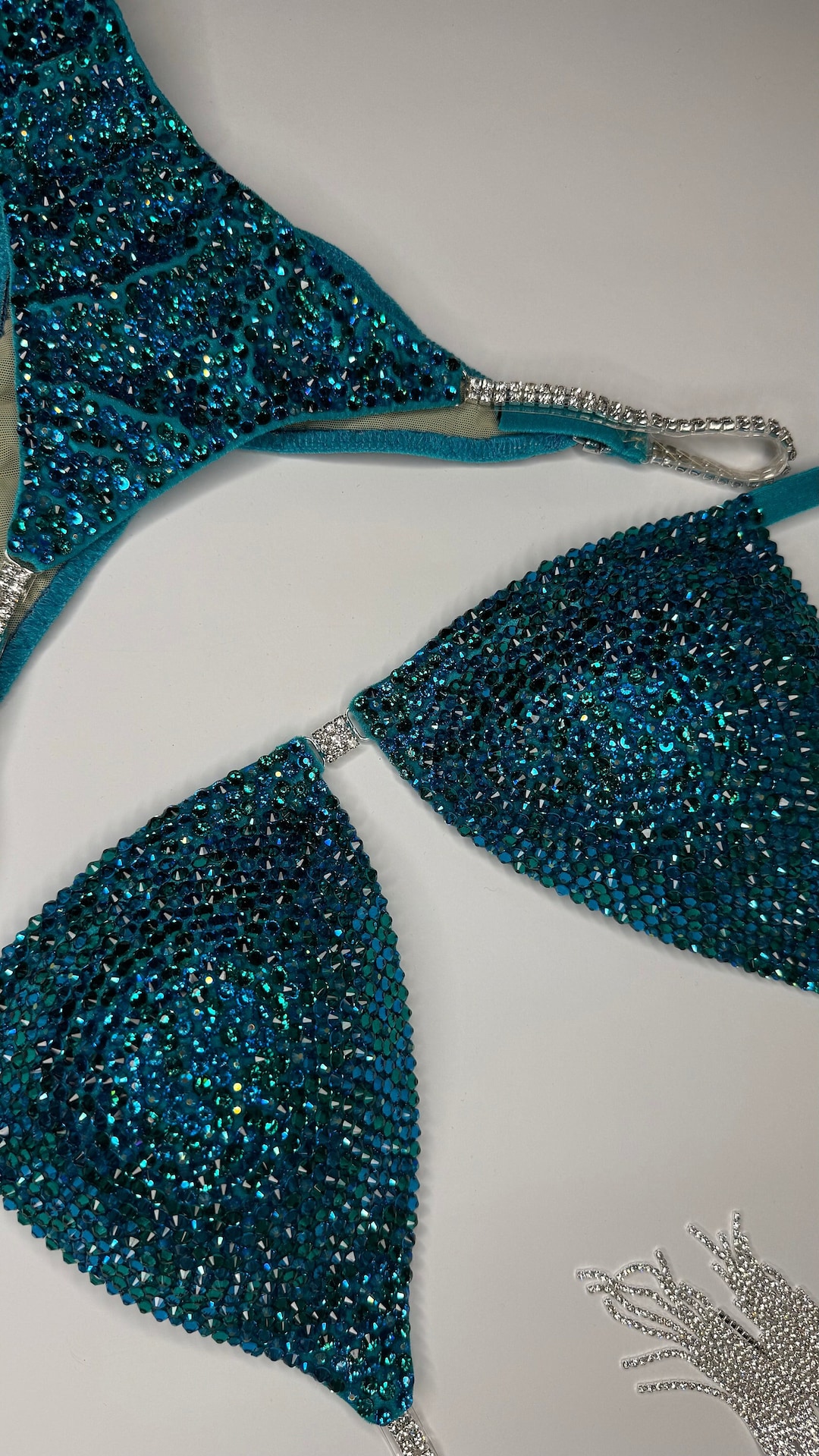 Competition Athlete Posing Rhinestones Bikini Suits Wellness Bikini ...