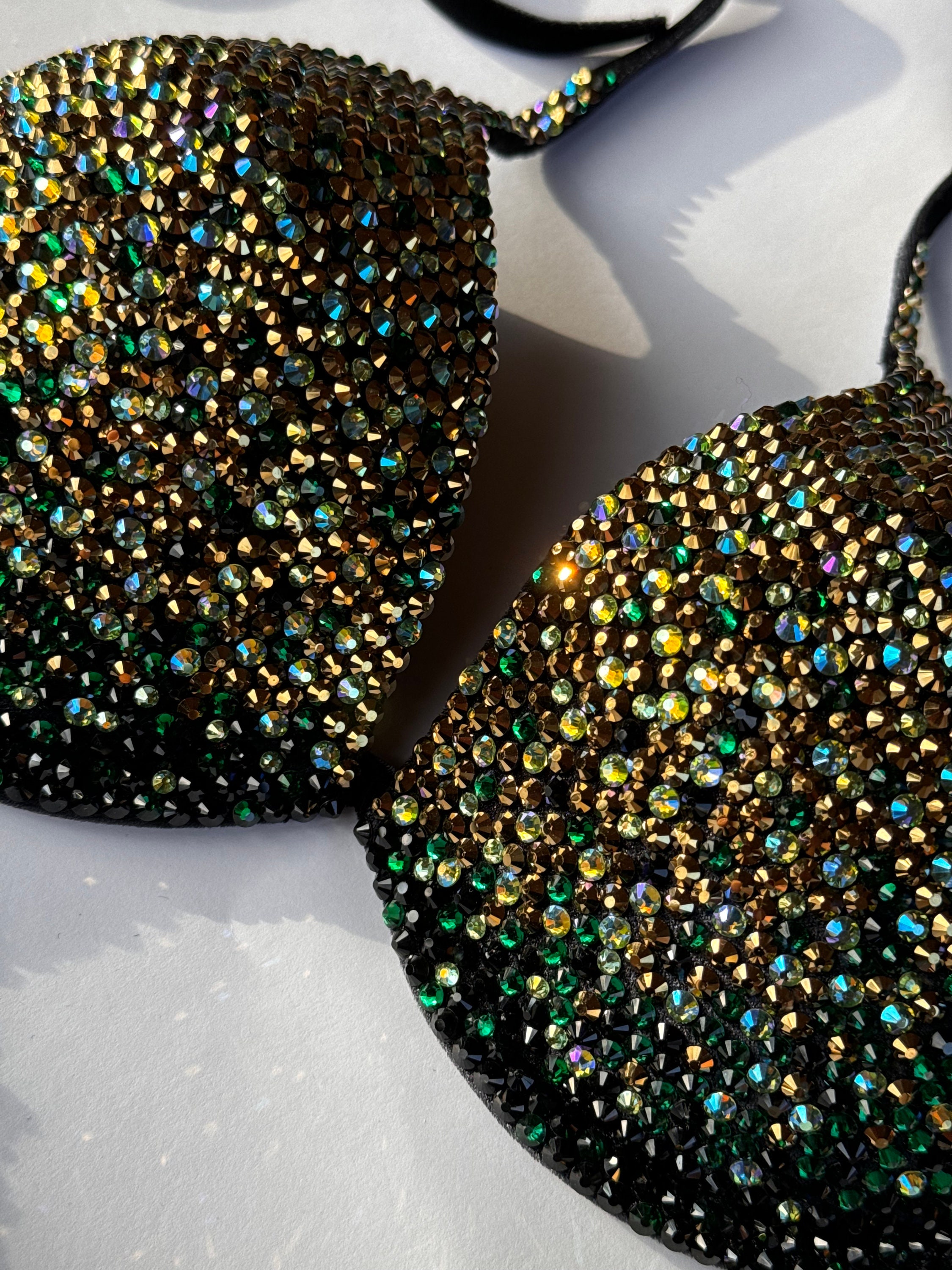 Rhinestones Bikini Suits Stage Posing Bikini Athletic Bodybuilding Suit ...