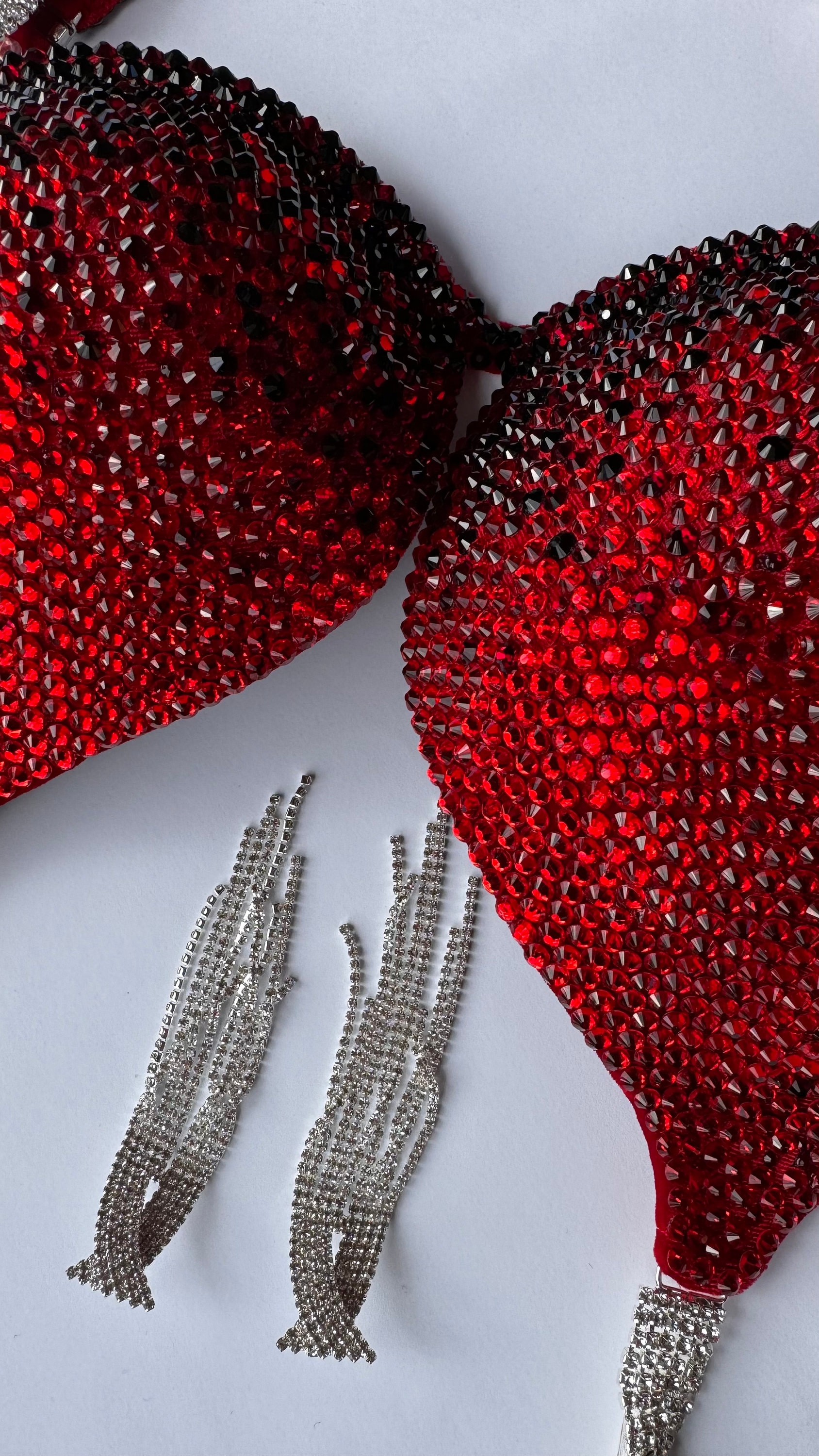 Bikini Suit Rhinestone Bikini Suit With Connectors Athlete Posing ...