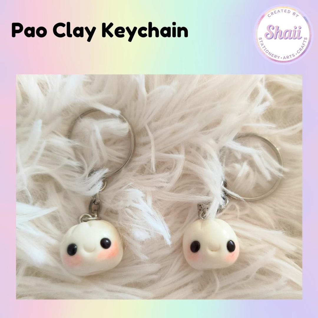 Pao Keychain | Handmade Air Dry Clay Charms | Created by Shaii - Etsy