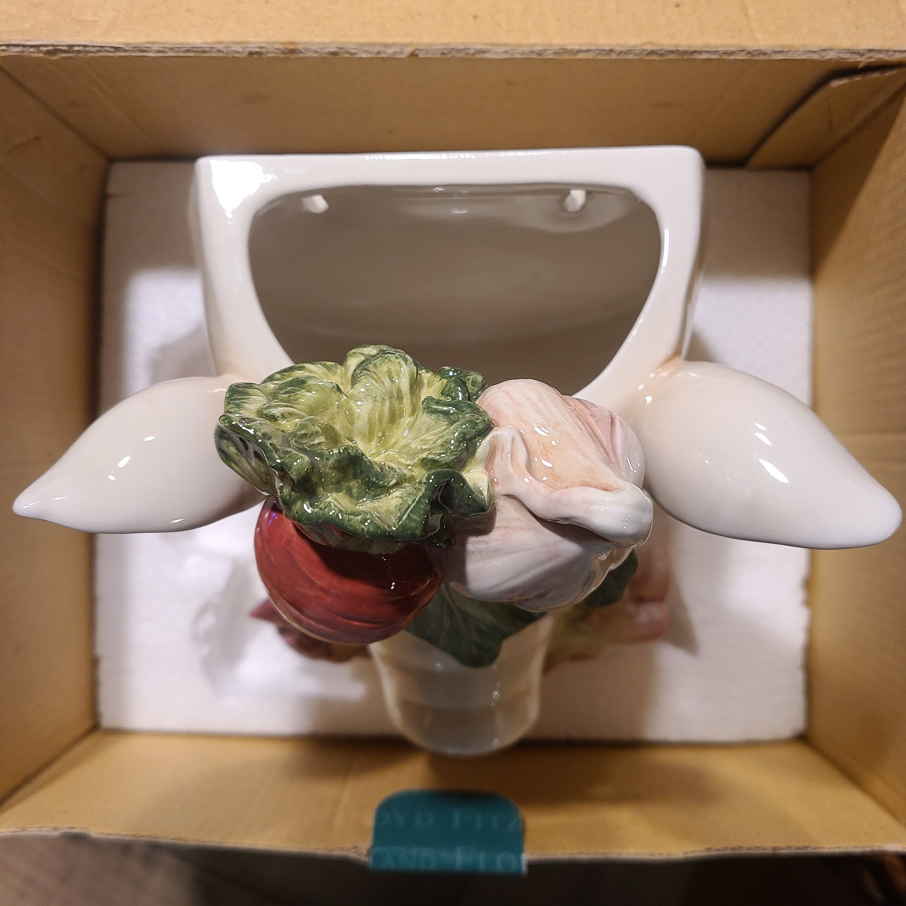 Vintage Fitz and Floyd French Market Pig Head Wall Pocket Utensil ...