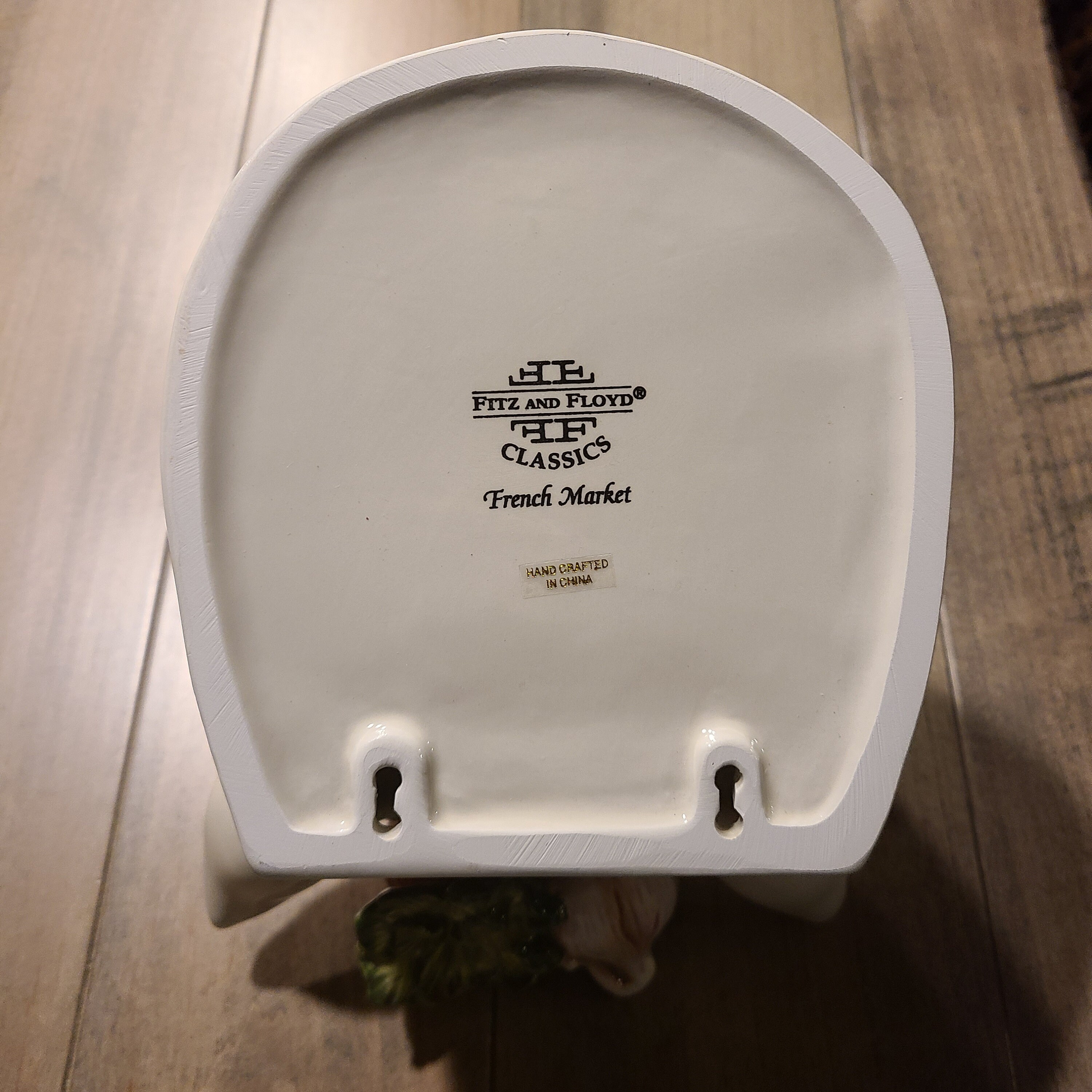 Vintage Fitz and Floyd French Market Pig Head Wall Pocket Utensil ...