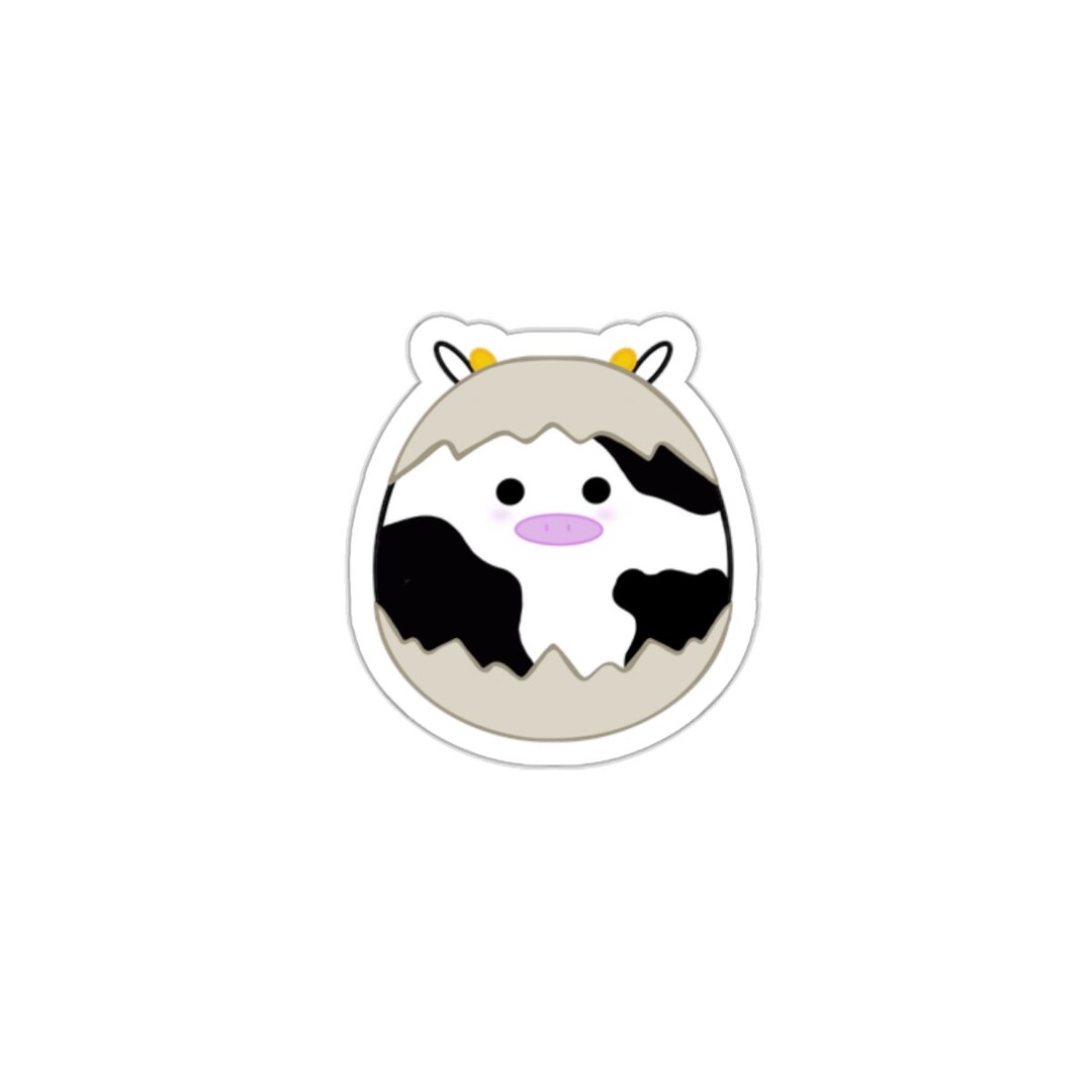 Blushing Cow Egg Sticker - Etsy
