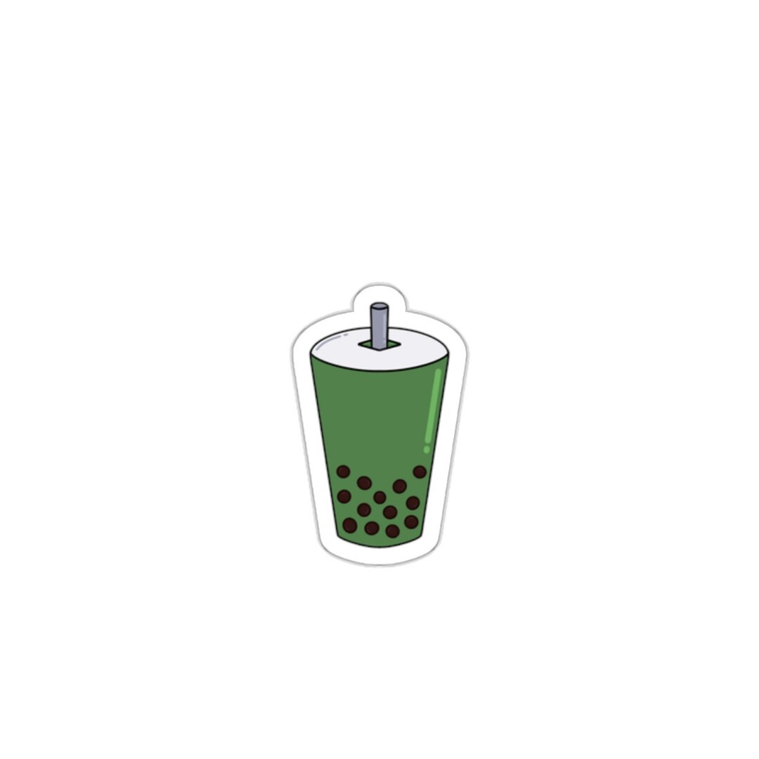 Matcha Milk Tea Sticker - Etsy