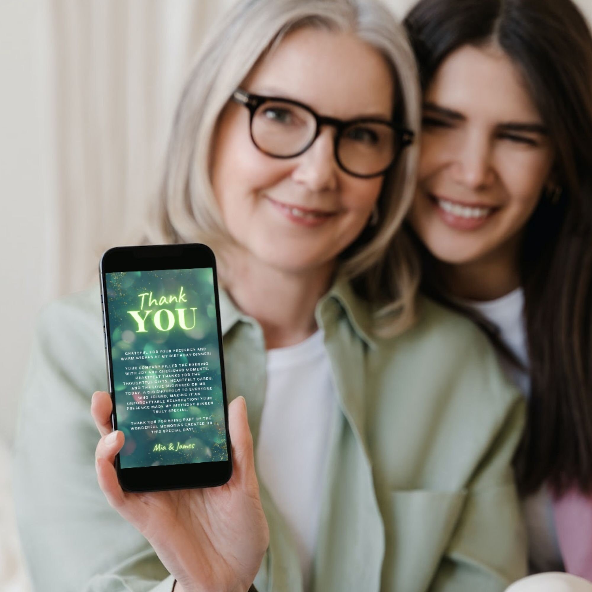 Digital Thank You Card, Editable Thank You Ecard Template, Birthday ...