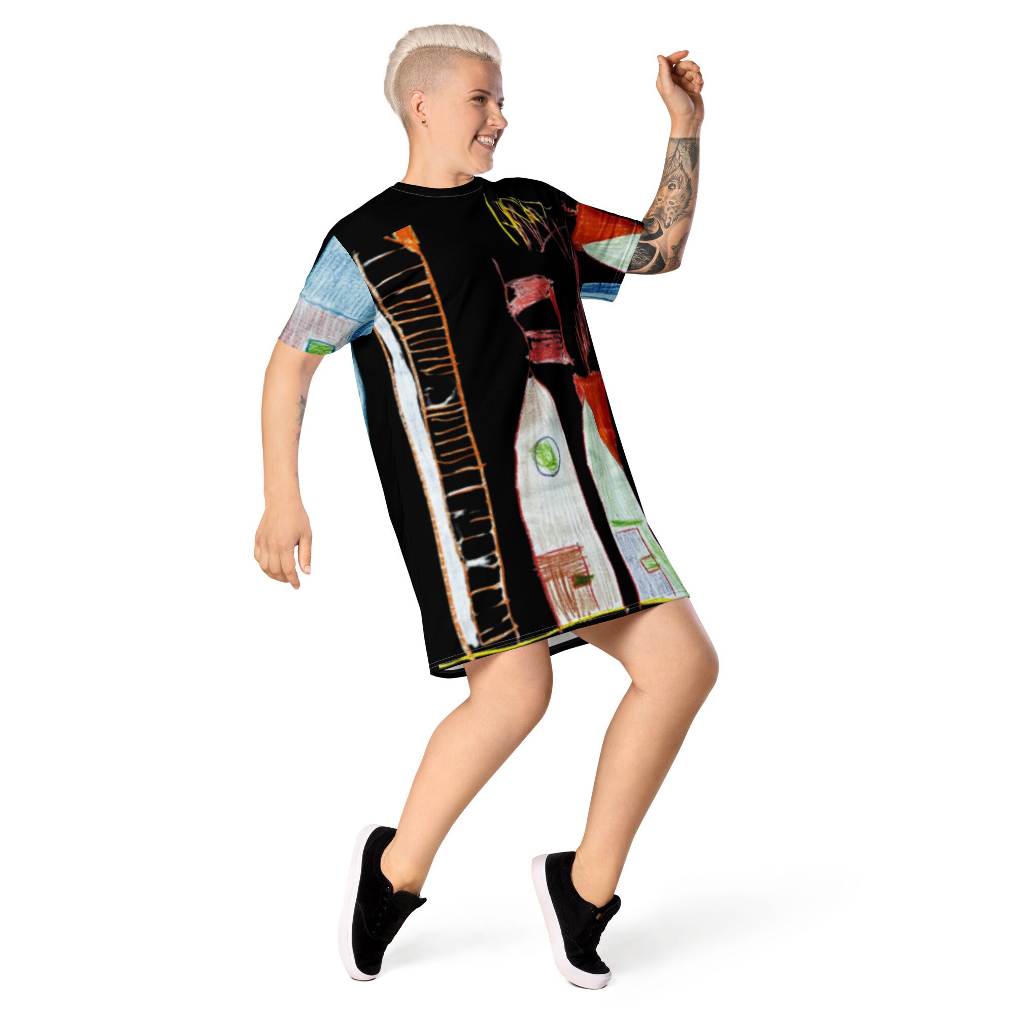 T-shirt Dress, Urban Pajama Dress , City Look Dress - Etsy