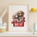 Watercolor Valentine Clipart, Valentine Puppy Clipart, Valentine Puppy ...