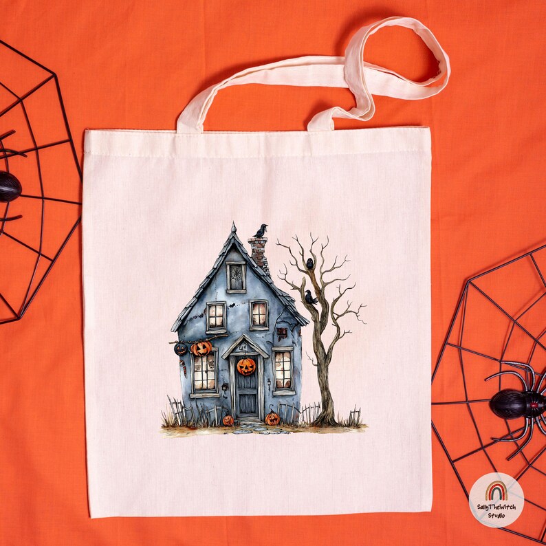 Watercolor Halloween Spooky Haunted House, Halloween Castle, Spooky ...