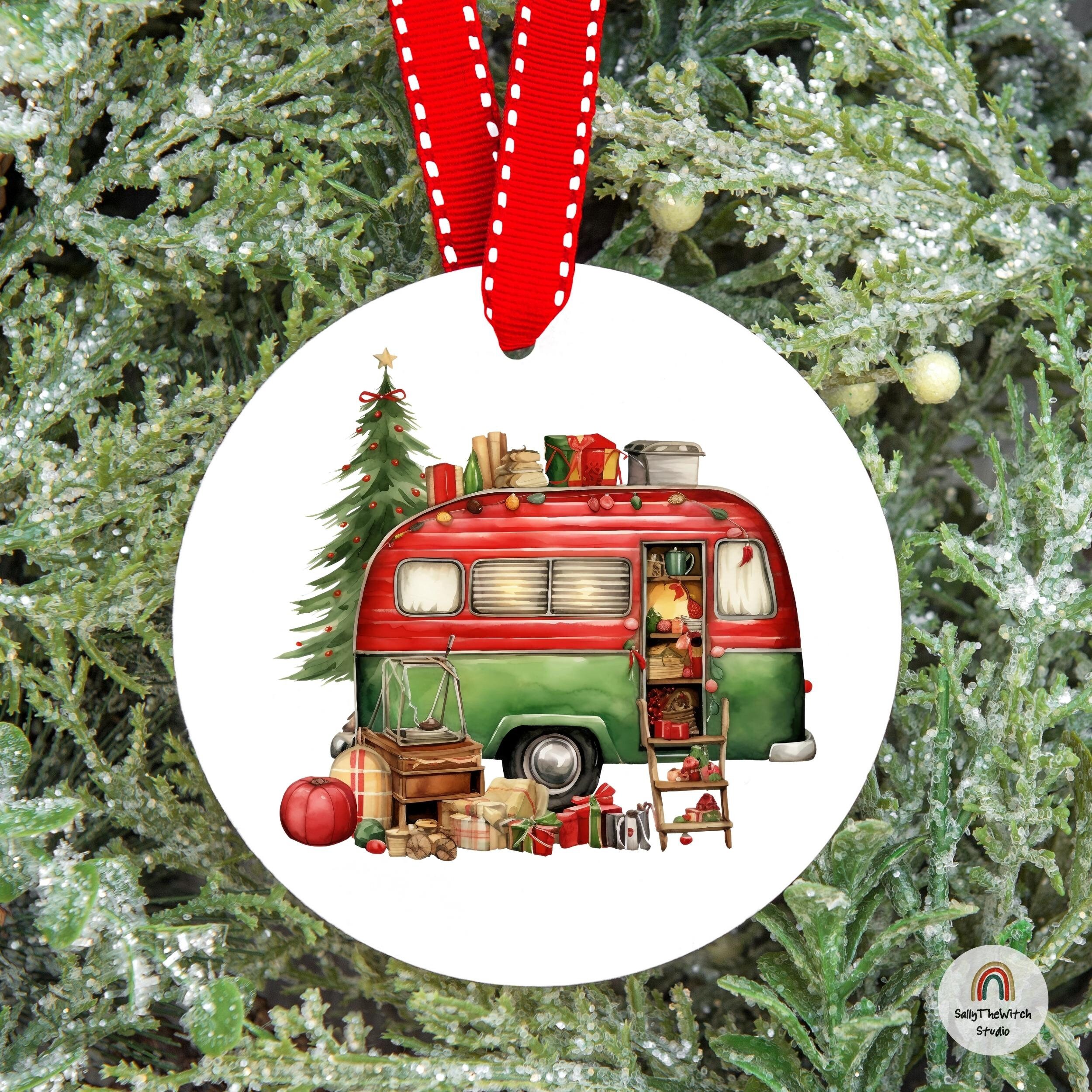 Watercolor Christmas Camping Clipart, Camping Clipart, Outdoor Activity ...