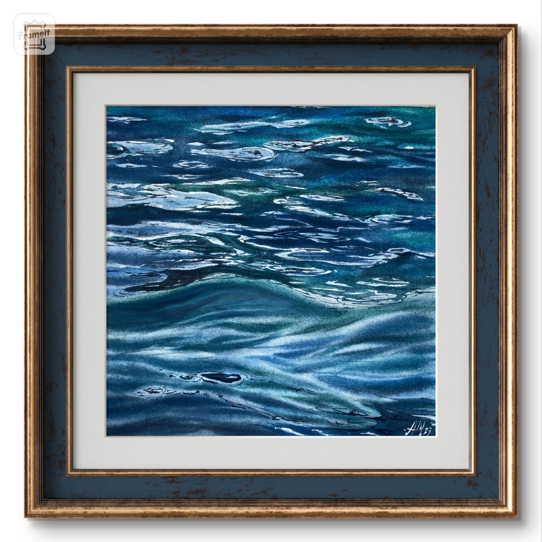 Original Watercolour Painting / Sea / Originales Gemälde/ Aquarell ...