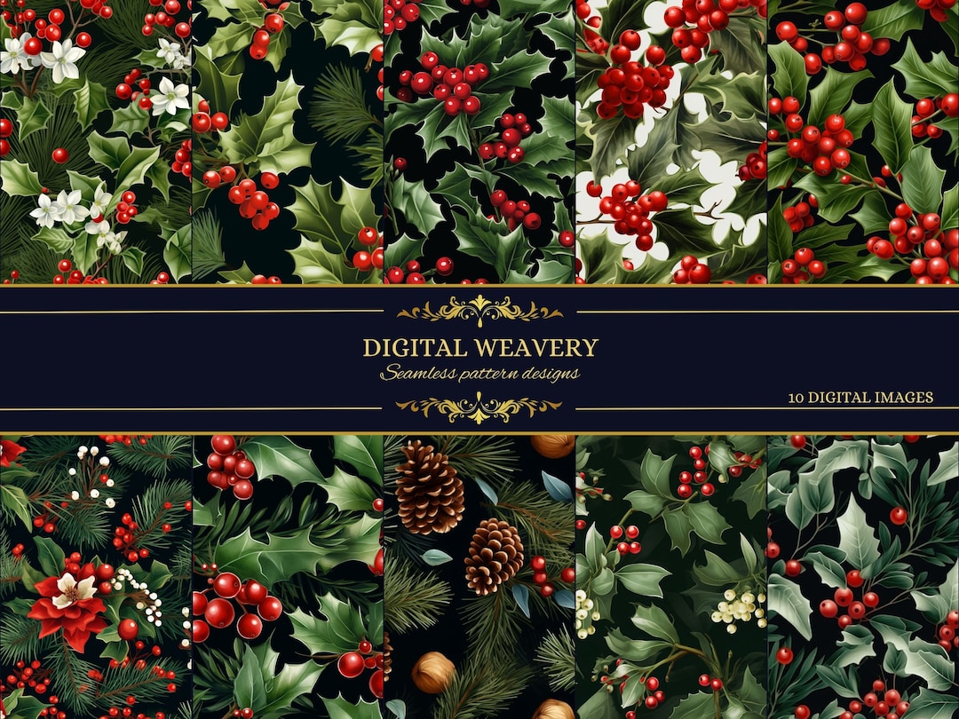 Christmas Printable Digital Paper Holiday Present Seamless - Etsy