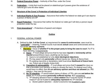 Constitutional Law Outline - Etsy