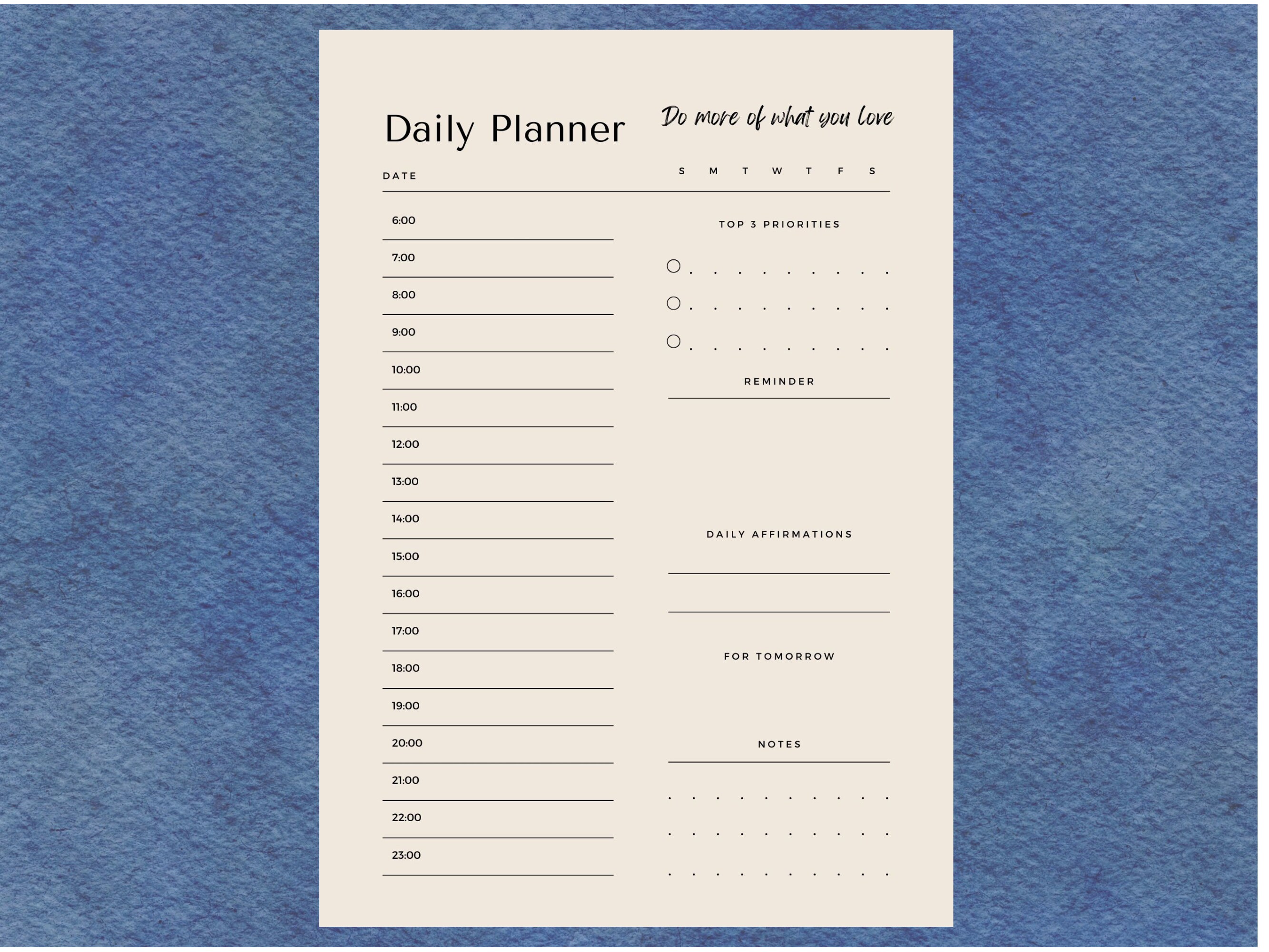 Digital/printable Daily Planner Instant Download Organiser - Etsy