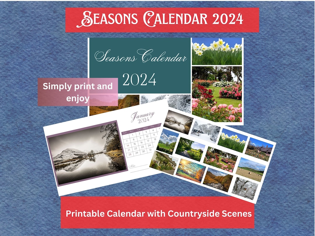 2024 Seasons Calendar Printable Digital Download - Etsy