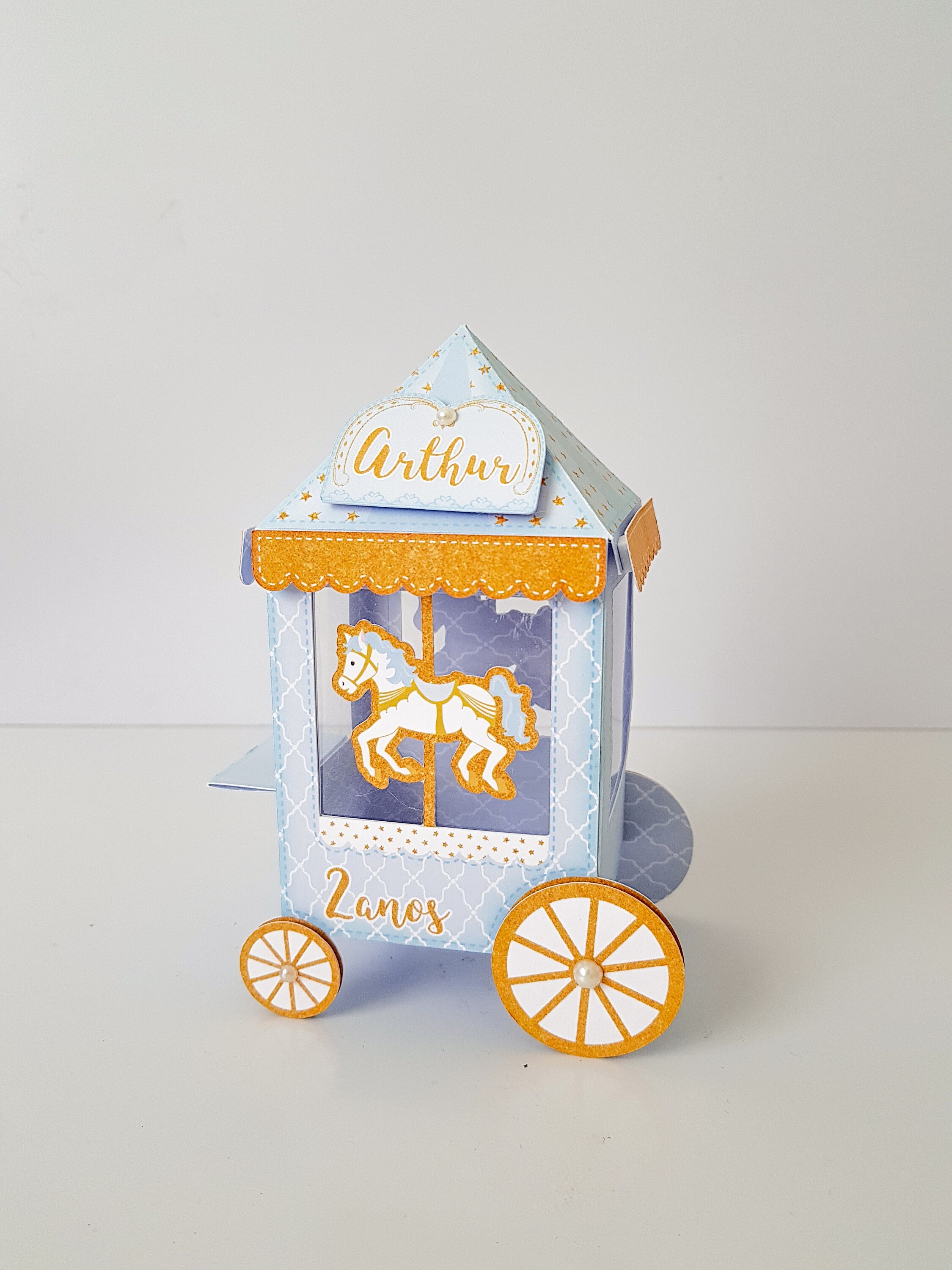 Blue Carousel cod04 Kit Party, Favors Boxes Personalized, Birthday ...