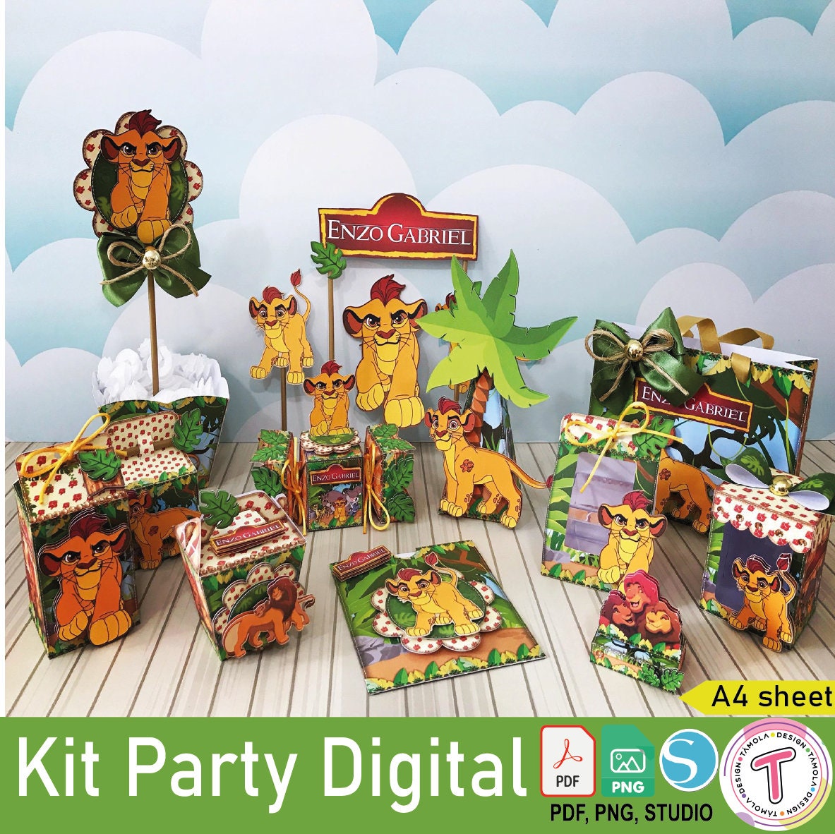 The Lion Guard cod05 Party Favors Boxes Personalized, Birthday ...