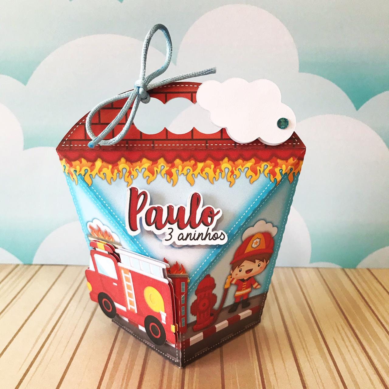 Firefighter cod02 Party Favors Boxes Personalized, Birthday Decoration ...