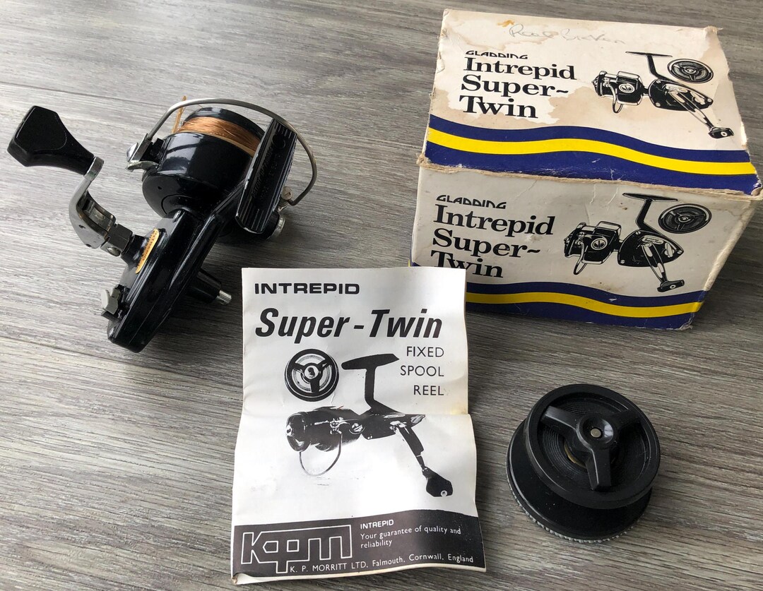 Gladding Intrepid 'super Twin' Fishing Reel, Original Box - Vintage ...