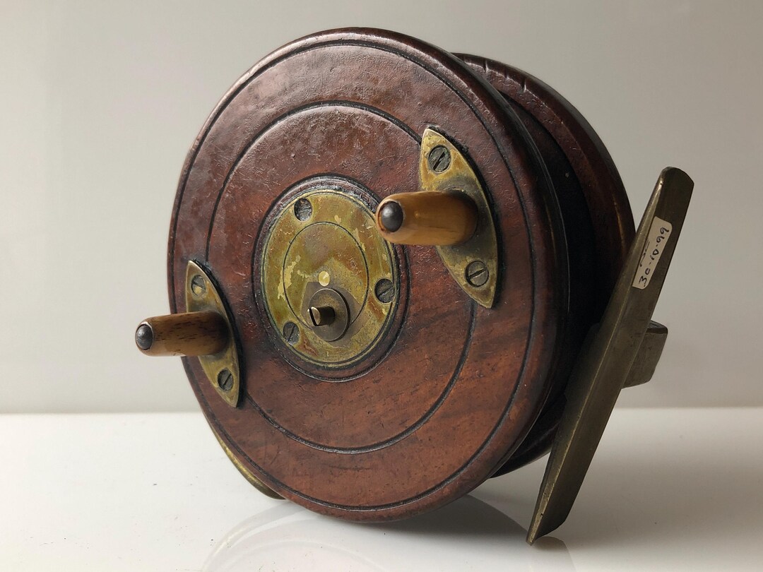 Antique Vintage 4" Brass and Walnut 'slater' Type Fishing Reel - Etsy UK