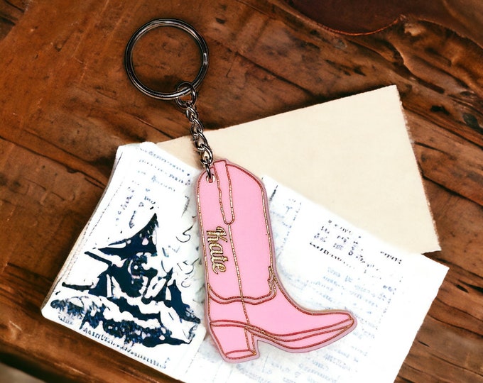 Cowboy Boots Keychain Cowgirl Boot Keychain Bachelorette Bridesmaids ...
