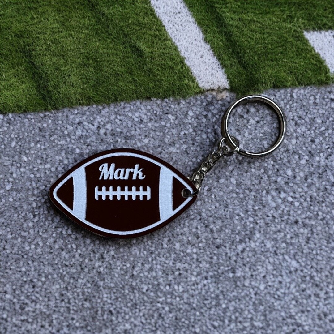 Engraved Personalized Acrylic Football Design Key Ring Football Gift - Etsy