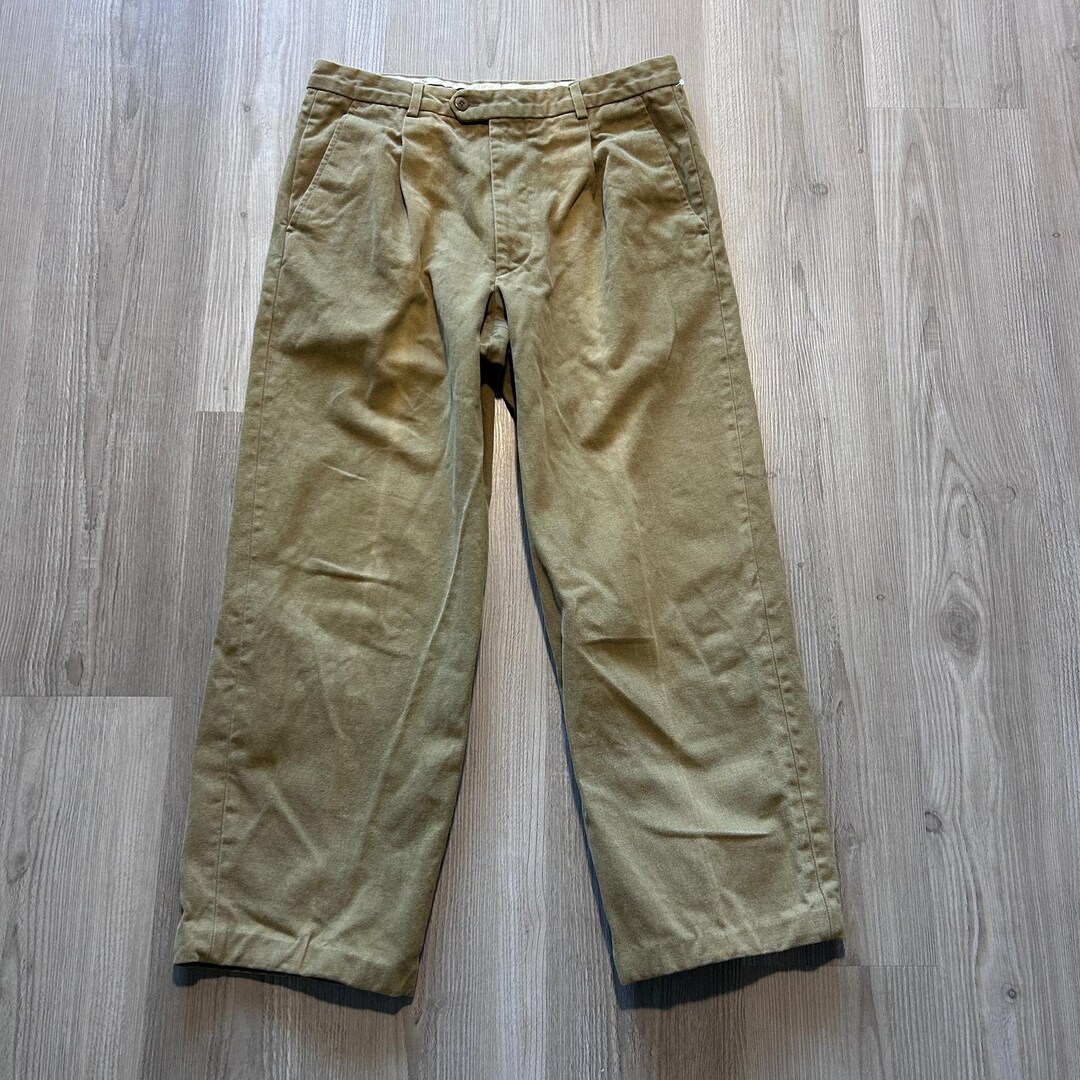 Men's Vintage 90's Valentino Uomo Bran Tan Khaki Twill Trousers Pants Sz 32 X 28 - Etsy