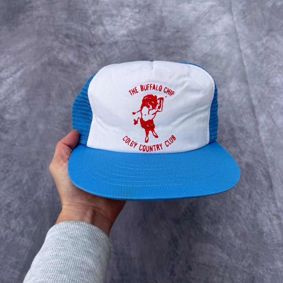 Vintage 70's the Buffalo Chip Colby Kansas Country Club Golfing Trucker ...
