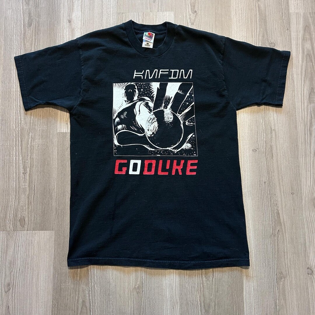 Vintage 1998 KMFDM God Like Black White Rock Band Tour Concert Tee ...