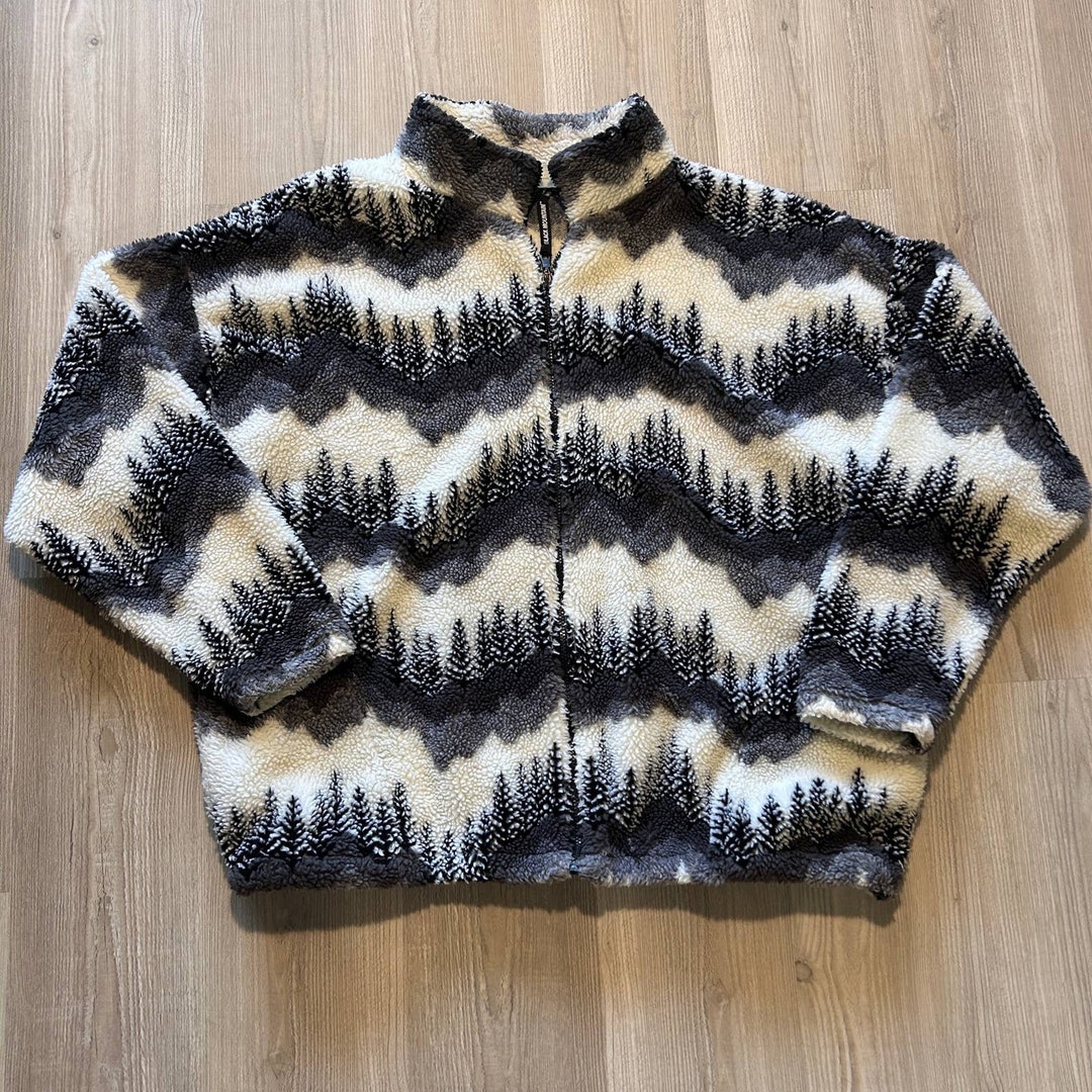 Vintage 90's Black Mountain Outdoor Gear Deep Pile Fleece Zip up Jacket ...